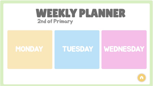 WEEKLY PLANNER
