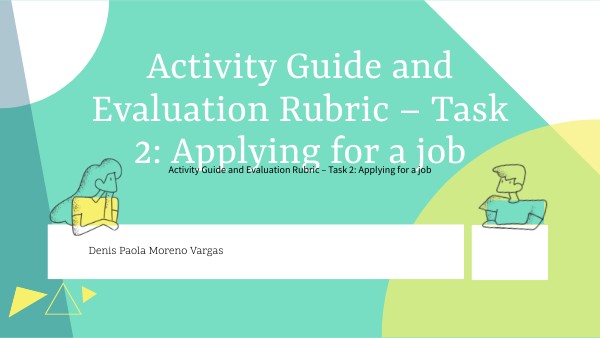 Activity Guide and Evaluation Rubric – Task 2: Applying for a job | Genially