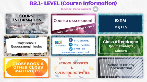 Course Information B2.1