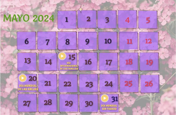 ODS - CALENDARIO MAYO 2024 | Genially