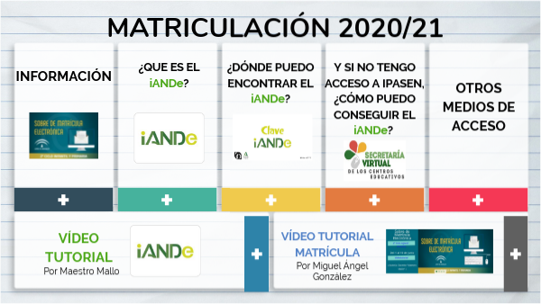 Información matriculación iANDe | Genially