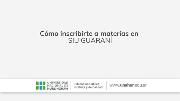 Tutorial Inscripción a materias - CCC - SEDES | Genially