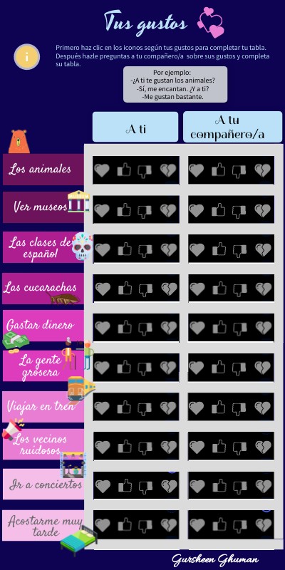 Tus gustos | Genially