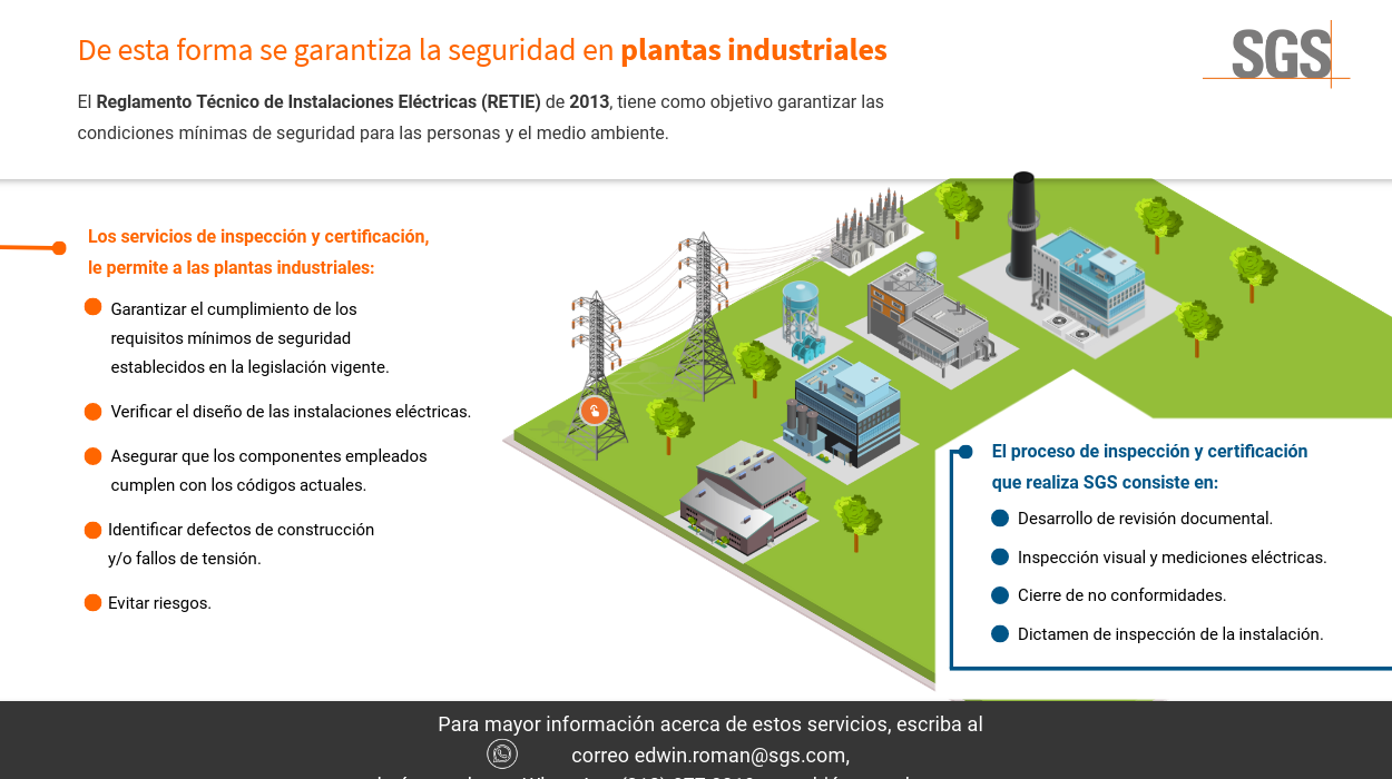 Instalaciones seguras - Servicios SGS Colombia