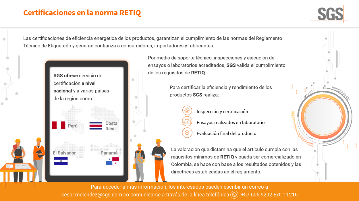 Certificaciones en la norma RETIQ - SGS Colombia