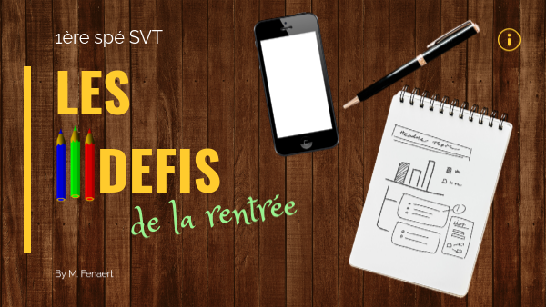 Défis rentrée 1Spé | Genially