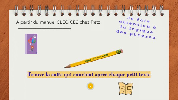 Logique des phrases CE2( CLEO) | Genially