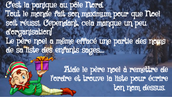 Escape game de Noel Original