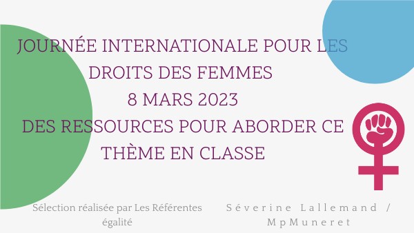 8 mars 2023 - Journée internationale pour les droits des femmes