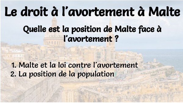 avortement a malte | Genially