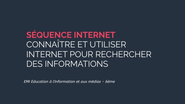 PROF - Internet EMI 6ème