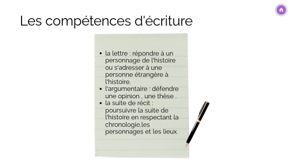 Compétences d'écriture | Genially