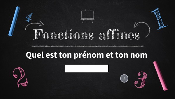 fonctions affines | Genially