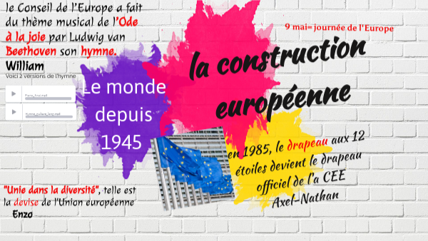 la construction européenne trame de l'exposition | Genially
