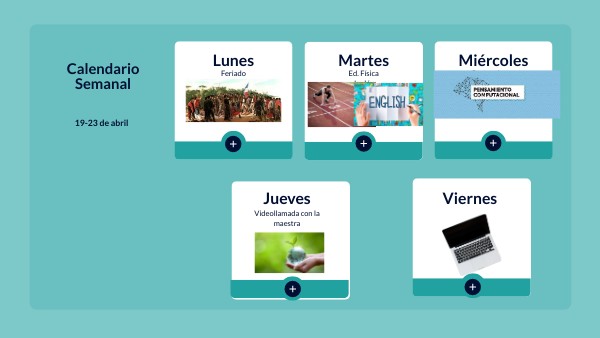 CALENDARIO SEMANAL | Genially