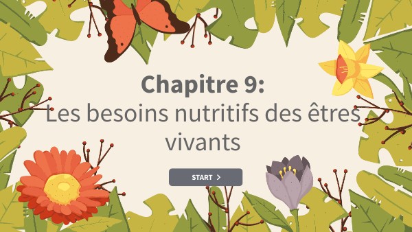 besoins nutritfs des êtres vivants | Genially