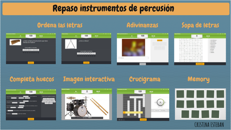 Juegos instrumentos percusión