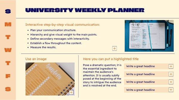 University Weekly Planner