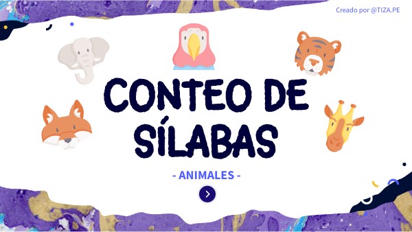 Juego TIZA - Conteo de sílabas