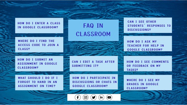 FAQ IN CLASSROOM