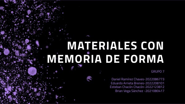 Materiales con Memoria de Forma