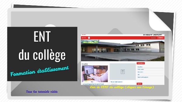 Formation ENT DU COLLEGE
