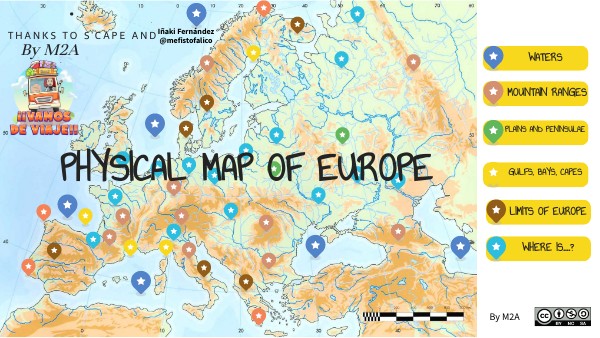 Europe Physical Map 6th grade