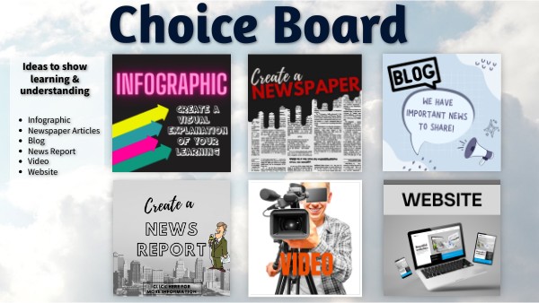 English Choiceboard | Genially