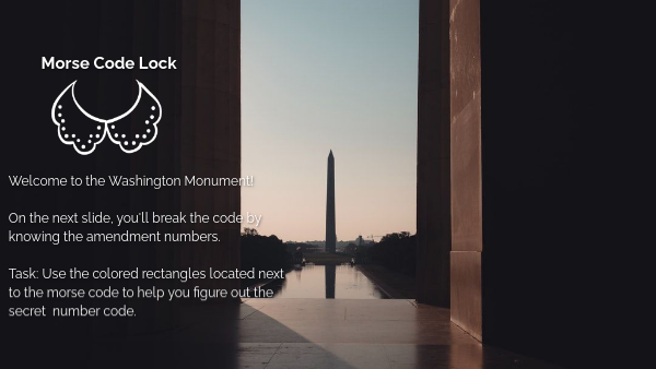 RBG MORSE CODE LOCK | Genially