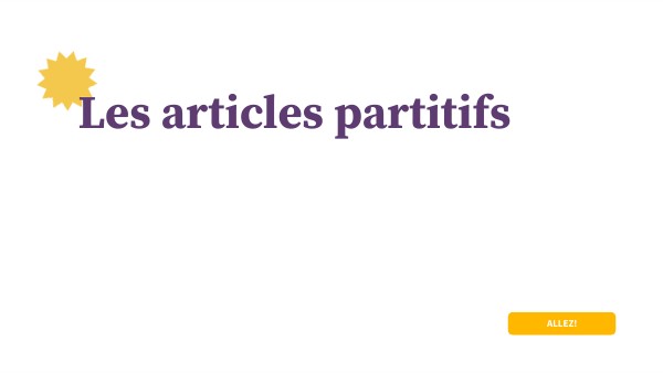 Les partitifs | Genially