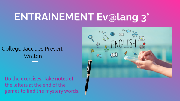 EVALANG 3° | Genially