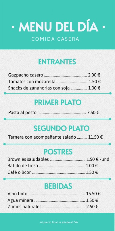MENU DEL DIA | Genially
