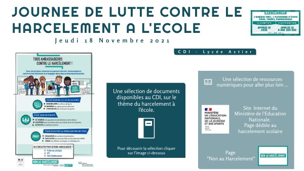 Journée lutte harcèlement scolaire