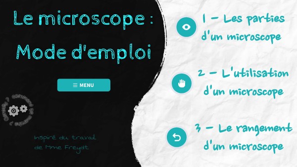 Le microscope - mode d'emploi
