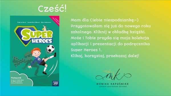 Moje materiały dodatkowe do podręcznika Super Heroes 1 | Genially