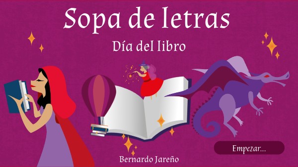 SOPA DE LETRAS DÍA DEL LIBRO | Genially