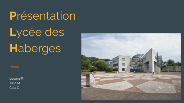 présentation lycée des haberges | Genially