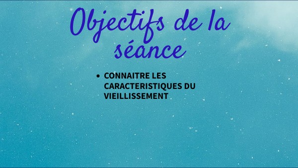 objectifs de la séance | Genially
