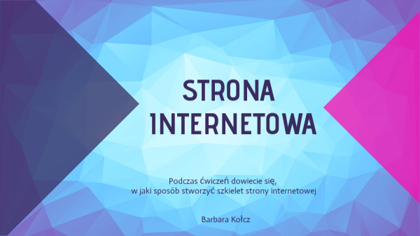 Strona internetowa lekcja 1 | Genially