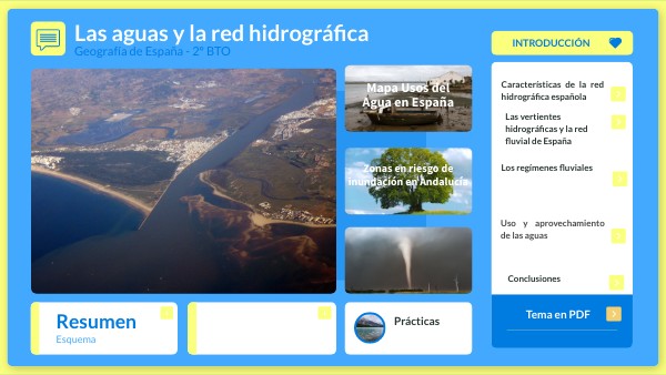 Las aguas y la red hidrográfica - Tema 5