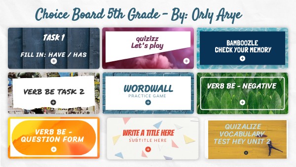 CHOICE BOARD | Genially