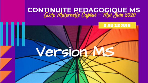 Continuité péda MS 2 juin | Genially