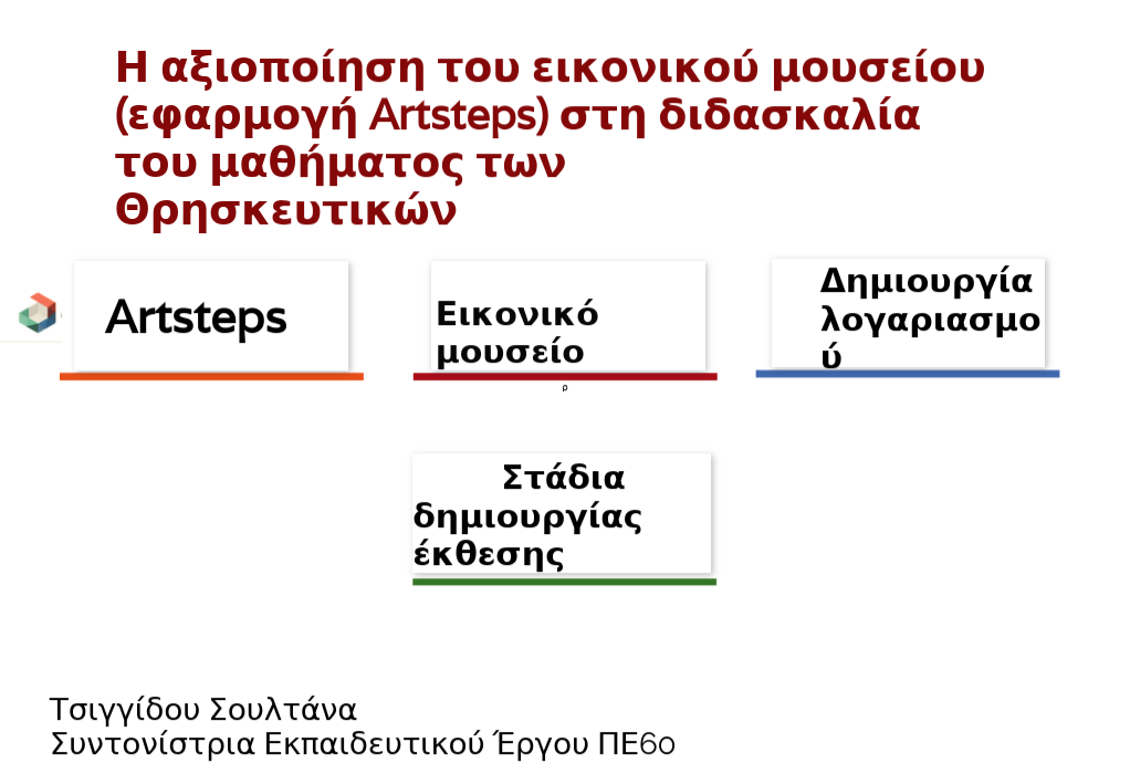 ΑΞΙΟΠΟΙΗΣΗ ARTSTEPS ΣΤΑ ΘΡΗΣΚΕΥΤΙΚΑ