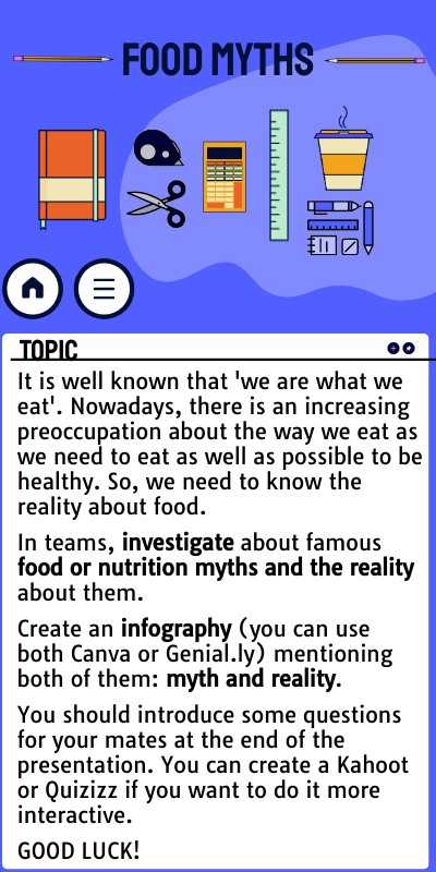 FOOD MYTHS project | Genially