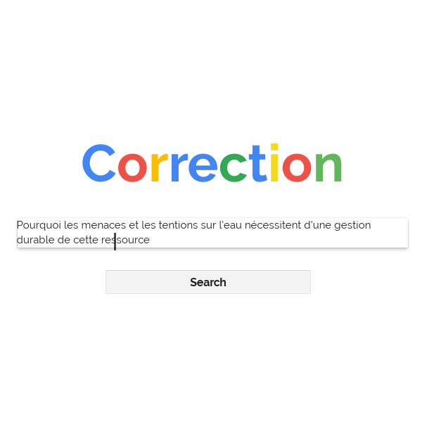 Correction sujet la gestion durable de l'eau | Genially