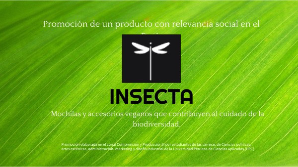 Promoción de Insecta | Genially