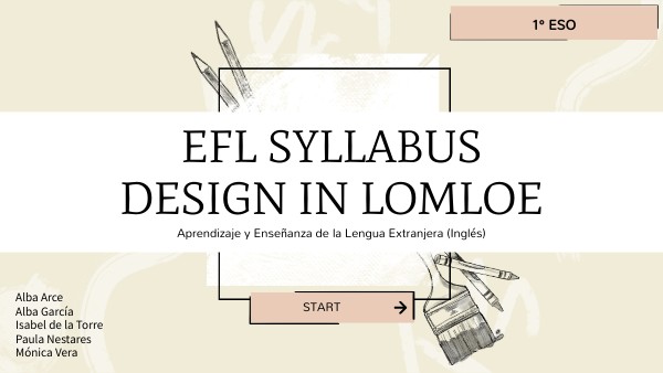 EFL SYLLABUS DESIGN 1º E.S.O