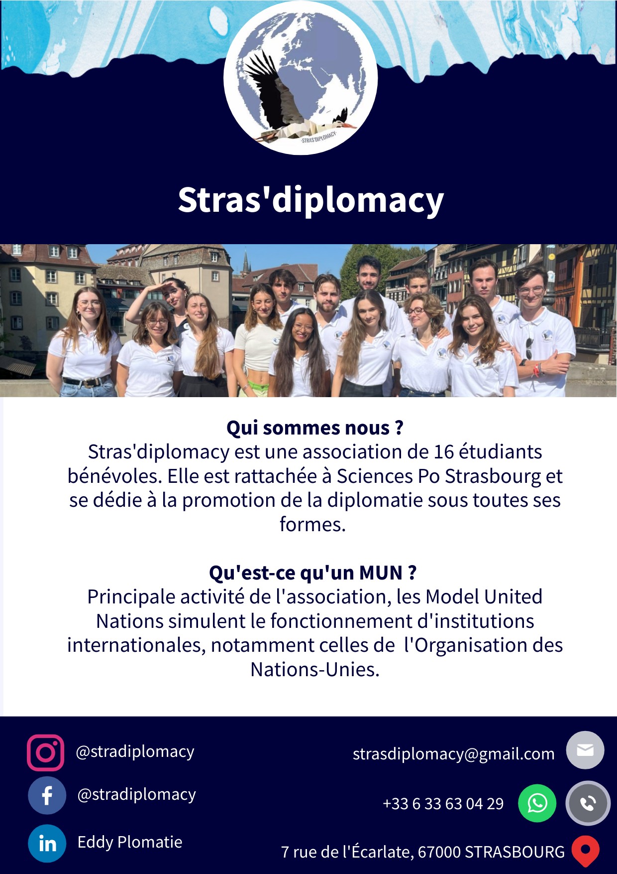 Présentation équipe stras'diplo | Genially