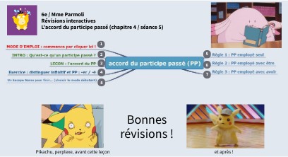 accord du participe passé exercices | Genially