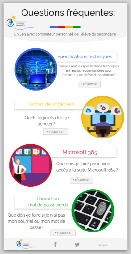 FAQ ordinateurs élèves secondaires